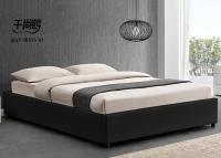 China Air Pressure Bracket Modern Bedroom Platform Beds , Leather Upholstered Bed With Storage for sale