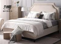 China Metal Decorative Upholstered Storage Platform Bed soft Fabric Material for sale