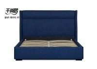China Wing Design King Size Upholstered Beds Soft European Style Fabric Material for sale