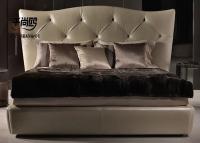 China High End Luxury Leather Bedroom Upholstered Bed King Size for sale