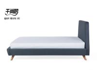 China Modern classic sturdy and durable linen platform bedroom platform bed for sale
