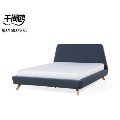 China Modern classic sturdy and durable linen platform bedroom platform bed for sale