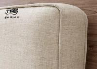China Linen fabric comfortable and simple style bedroom upholstered platform bed for sale