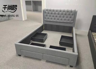 China Extra-large bed cotton bed with drawers, sturdy structure with storage space for sale