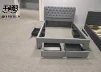 China Extra-large bed cotton bed with drawers, sturdy structure with storage space for sale