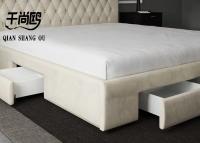 China Rensselear Tufted Upholstered Low Profile Storage Platform Bed for sale