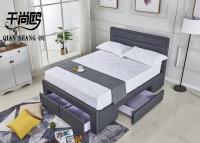 China Modern Headboard Leather Storage Upholstered Super King Size Beds with Drawer for Sale for sale
