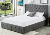 China Latest Design Wholesale factory price double queen king size 4 drawers upholstered storage bed for sale