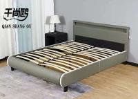 China Bedroom / Hotel LED Upholstered Bed 137*203cm With A 24 Key Remote Control for sale