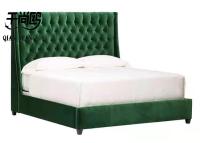 China Contemporary Button Platform Tufted Bed Queen Size Gas Lift Storage Bed for sale