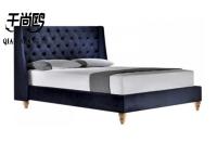 China Contemporary Button Platform Tufted Bed Queen Size Gas Lift Storage Bed for sale