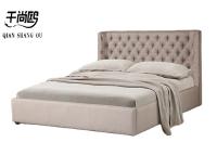 China Royal Headboard Platform Tufted Bed , Upholstered Wood Frame Bed for sale