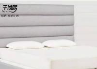 China Modern Design Top Quality Tufted Grey Leather Platform Bed for sale