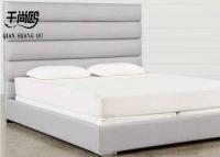 China Modern Design Top Quality Tufted Grey Leather Platform Bed for sale