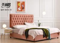 China Modern Tatami Tufted Leather Velvet Platform King Size Leather Bed Frame Modern for sale