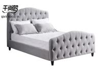 China New design queen size upholstered button tufted bed platform fabric bed for sale