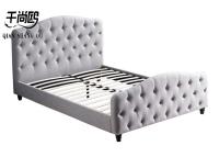 China New design queen size upholstered button tufted bed platform fabric bed for sale