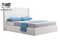 China Single Upholstered Storage Platform Bed 137*203cm With Mosquito Net Grid for sale