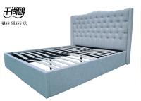 China Single Upholstered Storage Platform Bed 137*203cm With Mosquito Net Grid for sale