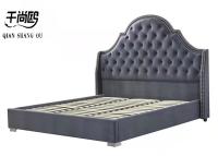China King Queen Size Foam Modern Platform Wood Bed Royal Adult Double Designs for sale