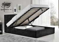 China Affordable Soft Crushed Velvet Single Storage Bed for Apartment for sale
