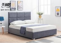 China Upholstered Metal And Wood Bed Frame , Queen Ottoman Storage Bed With Gas Lift for sale