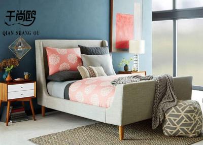 China Wholesale Bedroom Furniture Bed Frame Modern Platform Bed Fabric for sale
