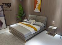 China Double Oversized Upholstered Bed ,  Cushioned Platform Bed With Pillows for sale