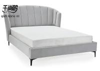 China Hotel ​Linen Fabric Upholstered Beds 153 x 203 cm Home Furnishings for sale