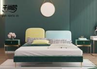 China Stylish Bedroom Fabric Upholstered Beds 180*200cm With Pillows for sale