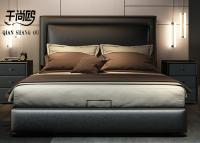 China Premium Luxury Leather Pneumatic Storage Bed Easy Clean / maintain for sale