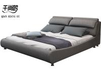 China King Size Fabric Upholstered Beds Frame With Sturdy Legs for sale