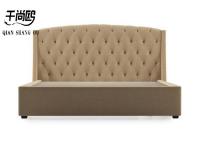 China Apartment Fabric Upholstered Beds / Luxury Bed Frame With Storage for sale