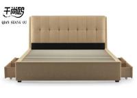 China Customized King Size Drawer Storage Bed 180*200cm With Pillow for sale
