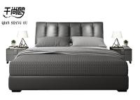 China Luxury Fabric Upholstered Beds Leather Pillow Upholstered Platform Bed King for sale