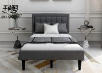 China Classic Soft Linen Upholstered Bed for hotel / apartment for sale