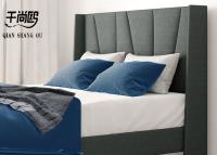 China Low Key Linen Upholstered Full Size Bed 2m X 2m Breathable Overall Disassembly / Assembly for sale
