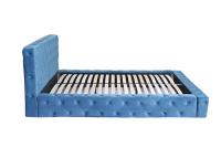 China Velvet Cover Modern Soft Bed Oversized Blue Bedroom for sale