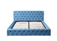 China Velvet Cover Modern Soft Bed Oversized Blue Bedroom for sale