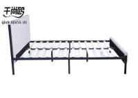 China Linen 4ft Upholstered Bed Frame High Headboard European Style for sale