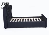 China Black Tufted Crystal Buckle Modern Soft Bed For Deluxe Bedroom for sale