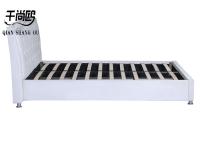 China Pu Crystal Button White Soft Bed 137x203mm Overly Large Bedroom for sale