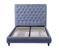 China Hotel Bedroom Modern Design Queen Size Gray Soft Platform Button Bed with Waterproof for sale