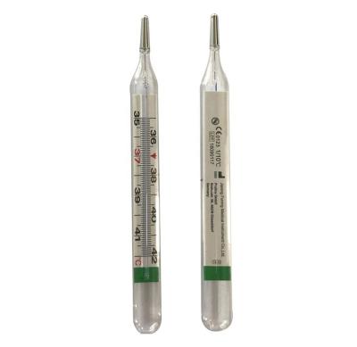 China Mercury-Free Glass Thermometer 120mm Oral Armpit Clinical 35-42C CE ISO13485 for sale