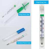 China Mercury-Free Glass Thermometer 120mm Oral Armpit Clinical 35-42C CE ISO13485 for sale