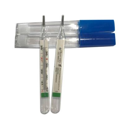 China Mercury Free Clinical Glass Thermometer 35C to 42C CE ISO13485 for Oral Rectal Axillary for sale