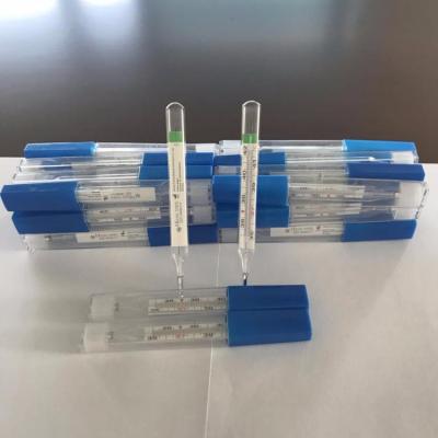 China Mercury-Free Glass Thermometer 35C-42C CE ISO13485 Customizable for Baby Adult for sale