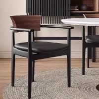 China Casual Home Restaurant Dining Chair Nordic Ancient Style With Solid Wood Back for sale