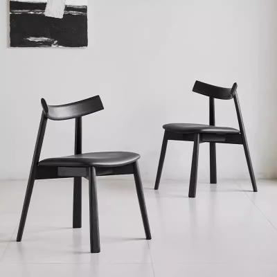 China Ash Wood Modern Dining Chair Home Simple Restaurant Dining Table Chair High End for sale