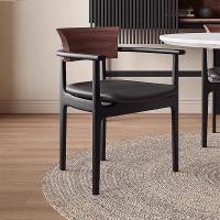China Minimalist Modern Solid Wood Dining Chairs Home Hotel Leisure Ash Wood Backrest Chair for sale